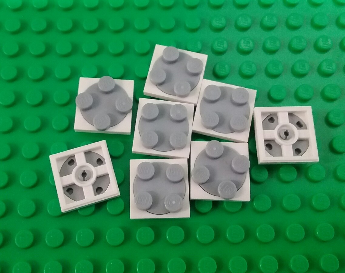 *NEW* Lego Turntables White 2x2 Stud Square Base Grey Swivel Round - 8 ...