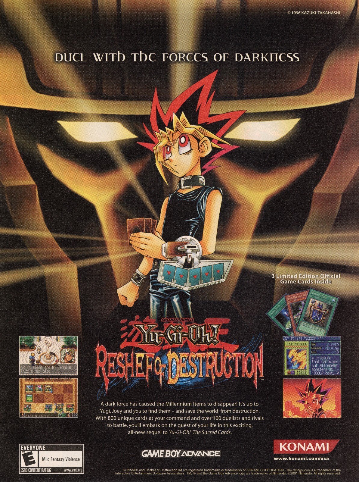 Yu-Gi-Oh Reshef of Destruction Game Boy Advance GBA Promo Ad Art Print ...