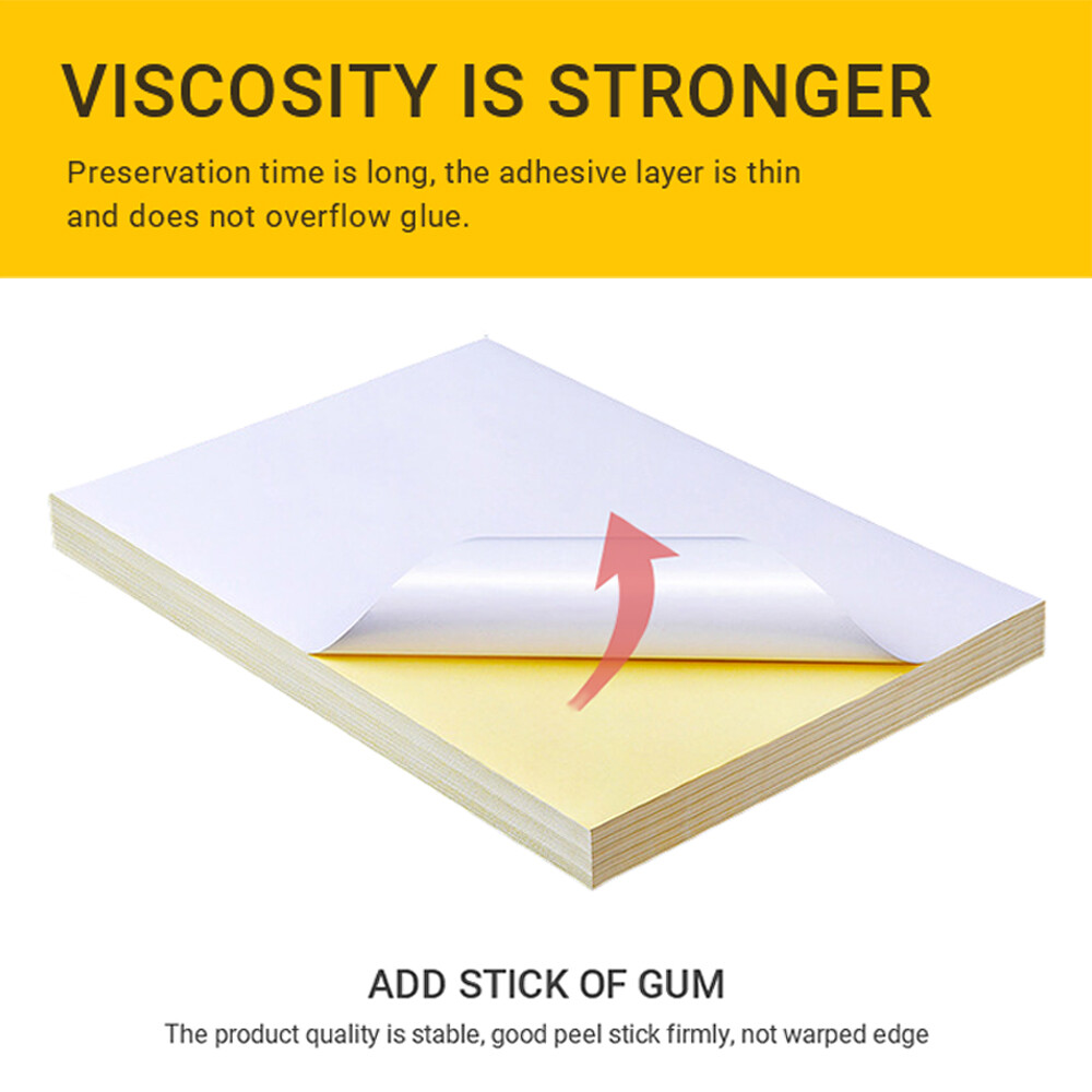 A4 Self Adhesive Sticker Paper Sheet Label Laser Inkjet Print Matte ...