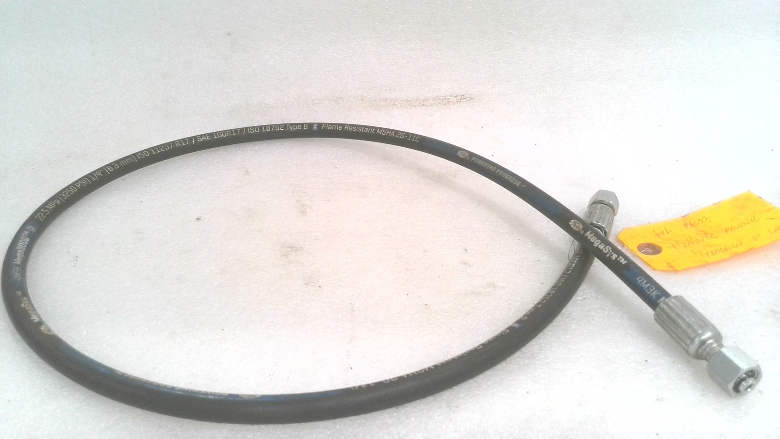 GATES MEGAFLEX 4M3K MEGA3000 1/4" HYDRAULIC HOSE, W/ 1/4" G25645-0408 ...