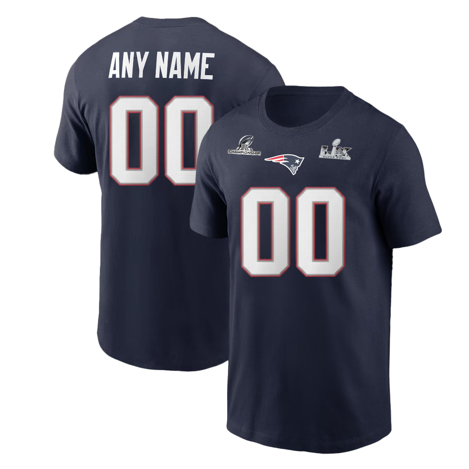 Personalized New England Patriots Name and Number - Size S to 5XL | eBay