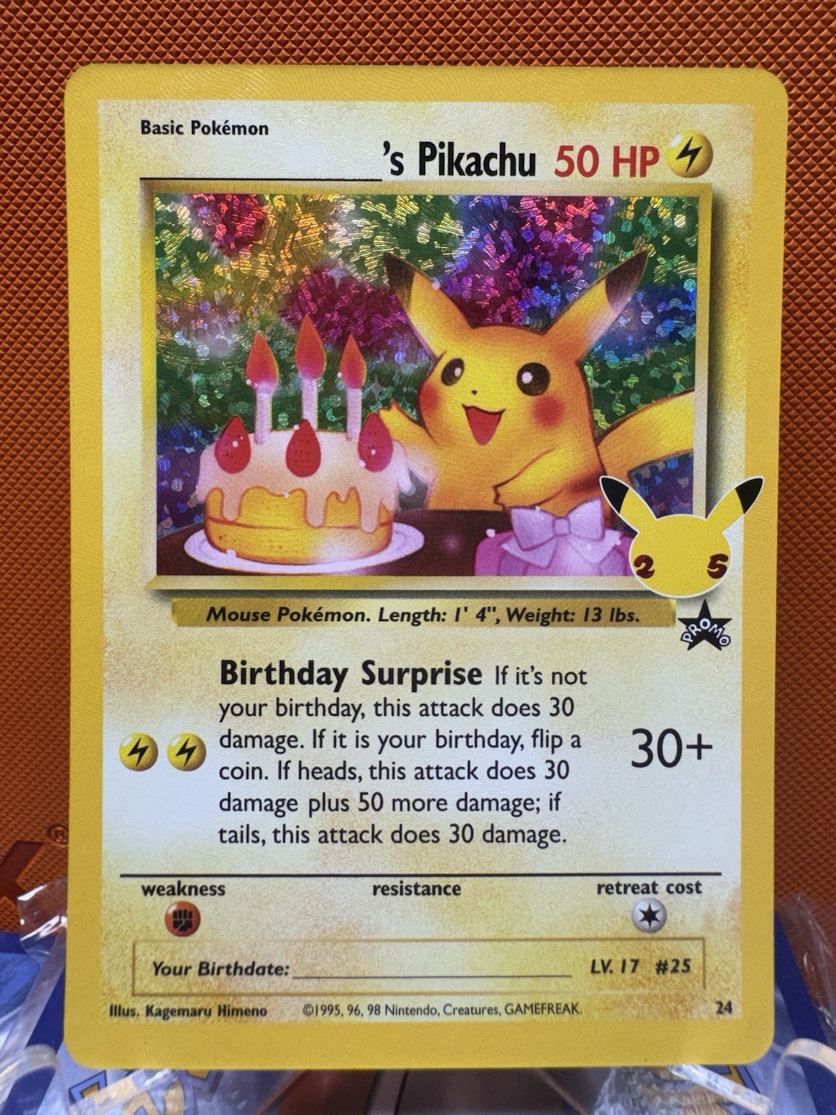 Pikachu Birthday 25 Current Market Value | Japanese Promo