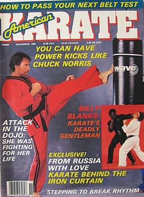 RARE 11/89 AMERICAN KARATE CHUCK NORRIS BILLY BLANKS BLACK BELT MARTIAL ...