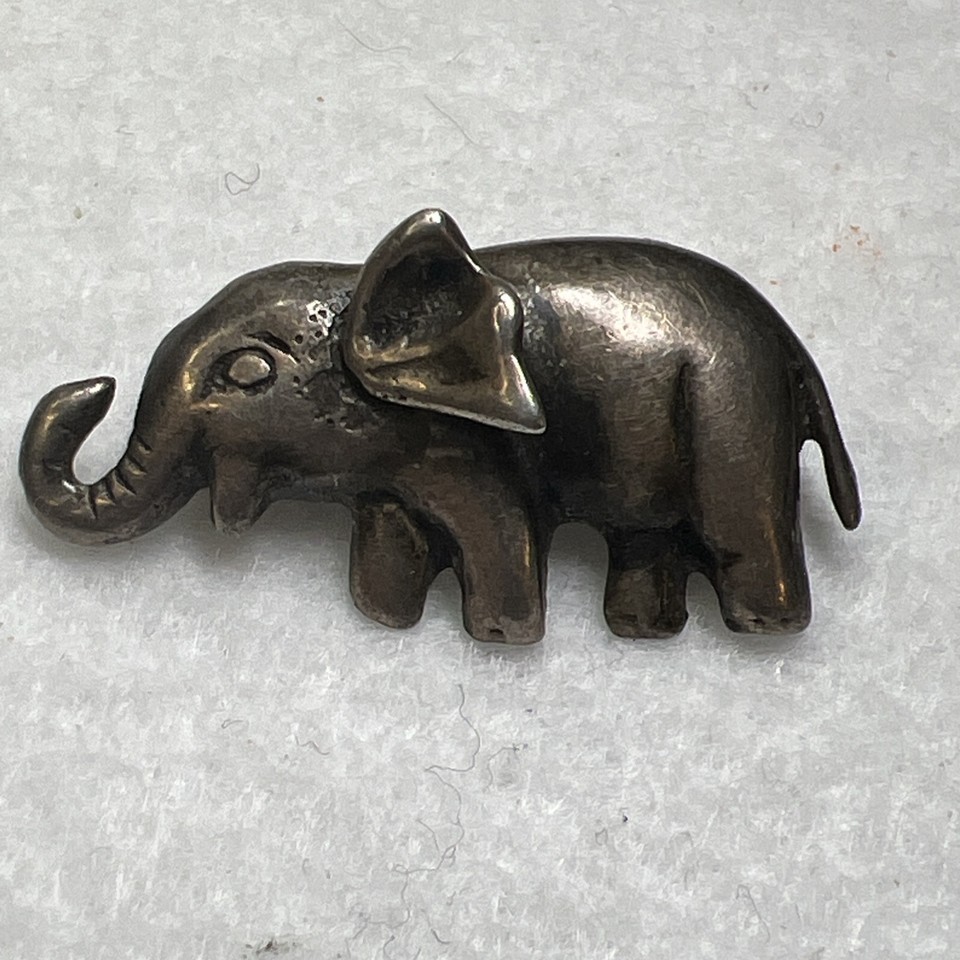 Vintage Sterling Silver Elephant Brooch Pin | eBay