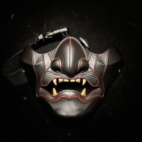 Japanese Hannya Half Face Mask Demon Oni Samurai Noh Kabuki Prajna ...