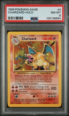 1999 Pokemon Base Set – Charizard Holo 4/102 – PSA 8 NM-MT | eBay