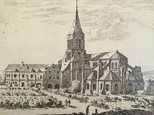 Israël SILVESTRE 1691) Abbaye Loyanualle Saint Germain en Laye dédicace ...