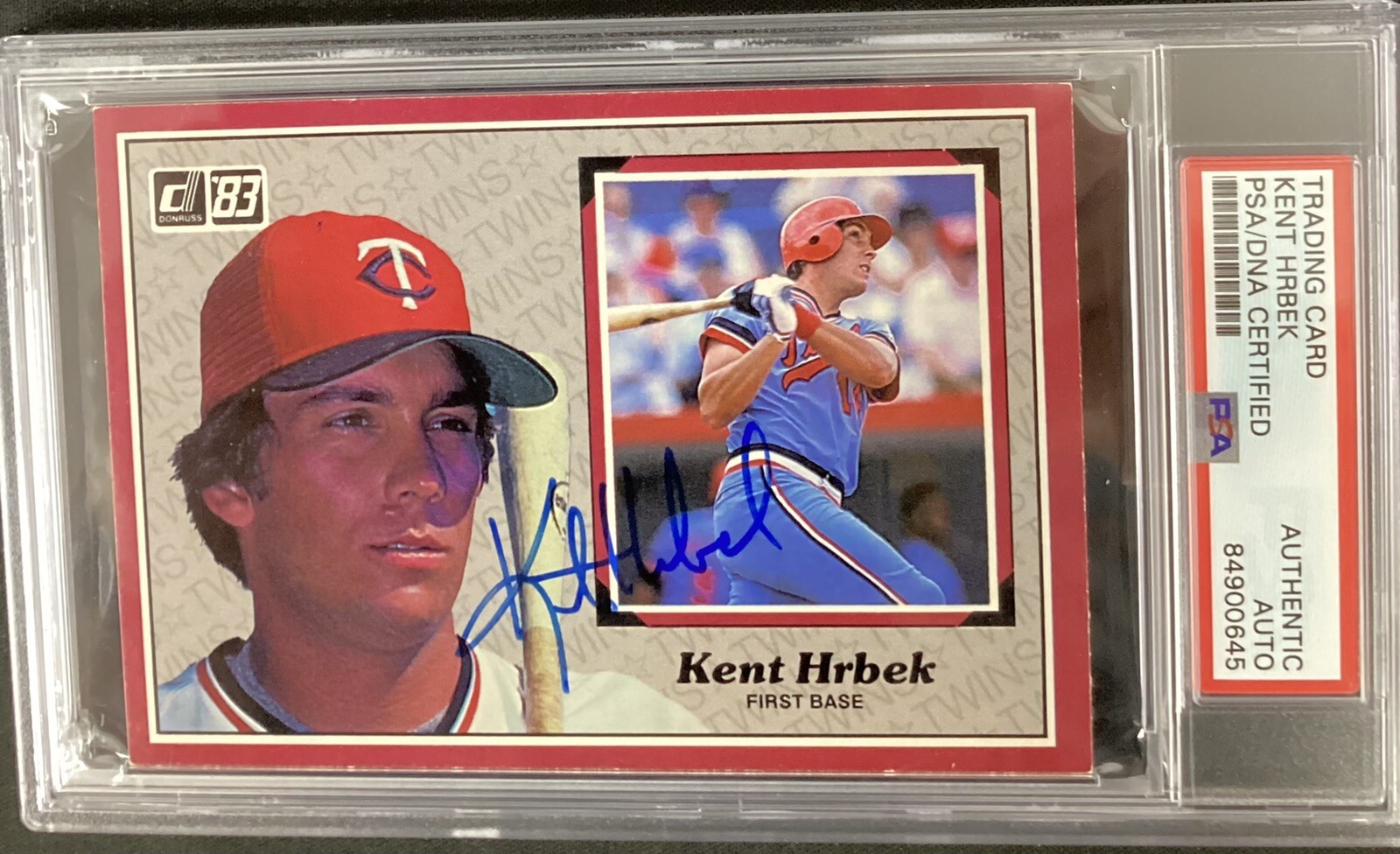Kent Hrbek Signed 1983 Donruss Action All Star #49 Baseball Card Auto ...