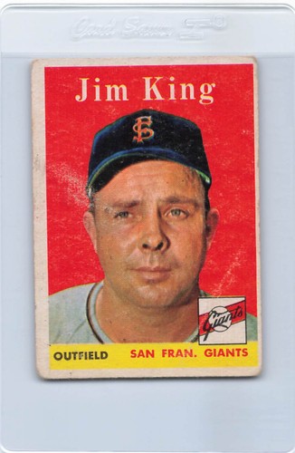 1958 Topps #332 Jim King Giants VG/EX *6137 | eBay