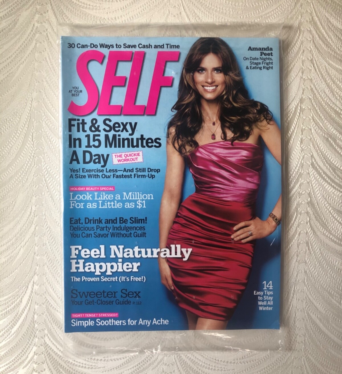 SELF Magazine (Dec. '09) Amanda Peet On Date Nights, Stage Fright ...