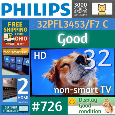 Philips 32" HD(non-Smart 3000 series LED-LCD TV 32PFL3453/F7C with ...
