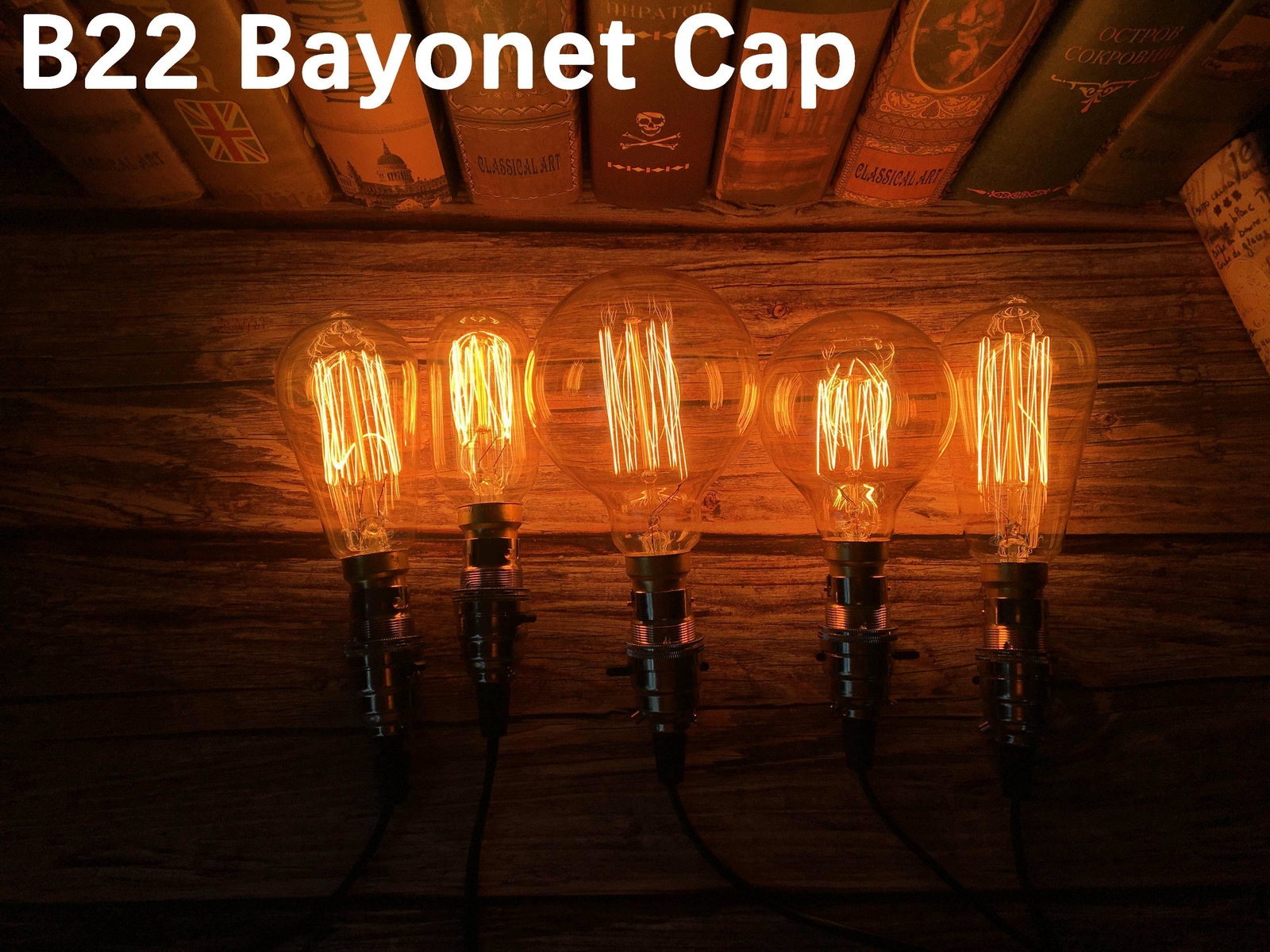 B22 Bayonet Cap Vintage Edison Bulbs 40W 60W Home Restaurant Ambience ...