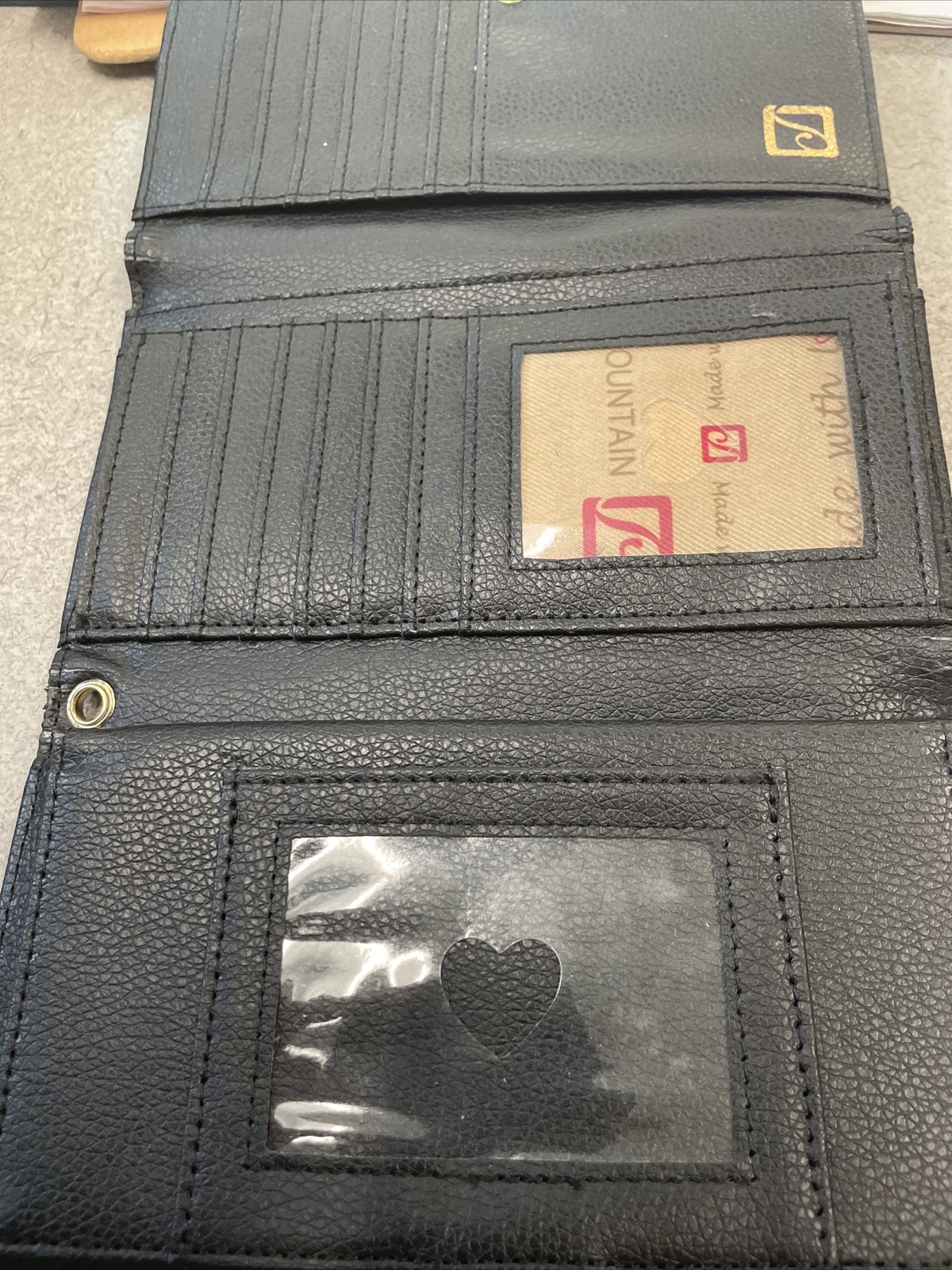 Stone Mountain Leather Wallet Black Tan Wallet Checkb… - Gem