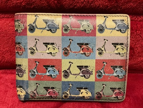 Moon Swiss design Leather Wallet RARE Scooter Print Men’s | eBay