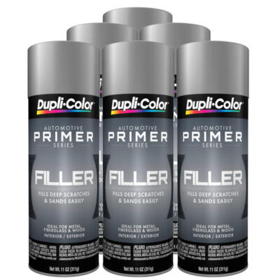 Duplicolor FP101 (6-Pack), Automotive Filler Primer, Gray, 11 oz ...