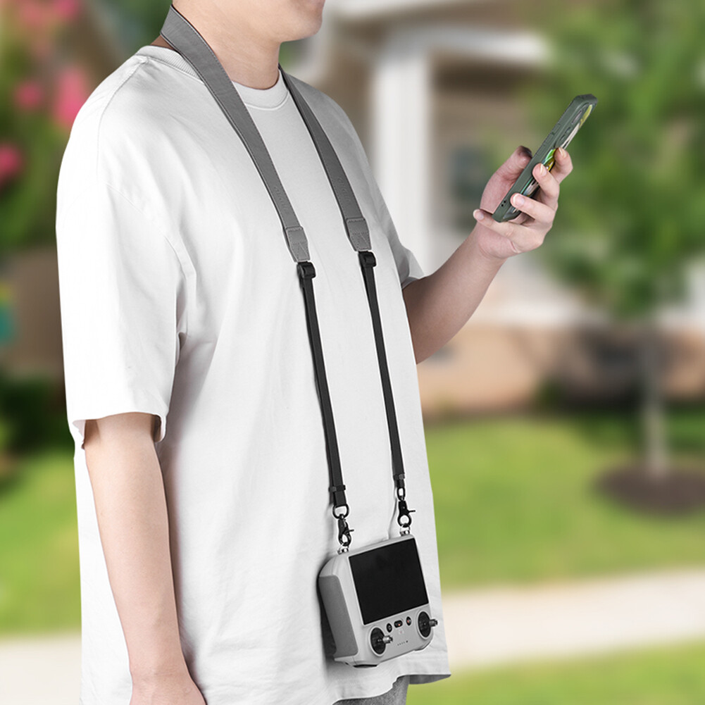 Remote Control Neck Strap Adjustable Wide Lanyard PU Leather for DJI ...