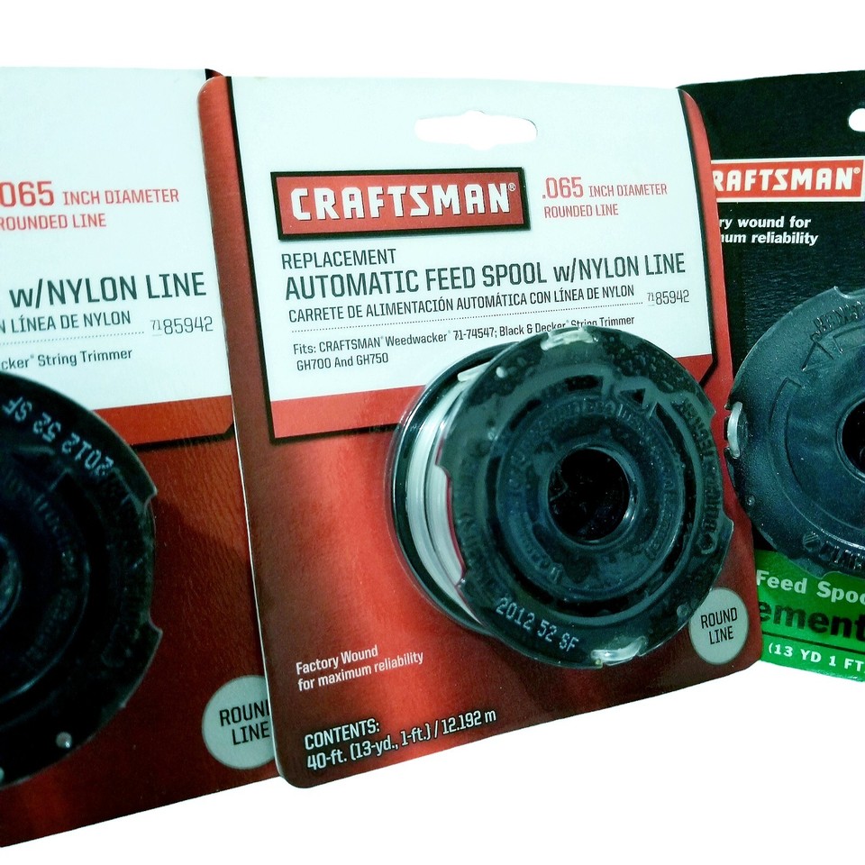 Craftsman .065 In. Diam Auto-Feed Spool Replacement Spool Line 3-Pack ...