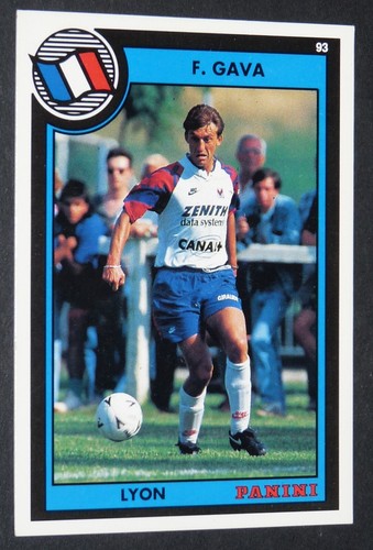 #200 FRANCK GAVA OLYMPIQUE LYONNAIS LYON GERLAND FOOTBALL CARD PANINI ...