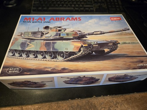 ACADEMY 1345 M1-A1 ABRAMS TANK MODEL MILITARY 1/35 SCALE TA956 1992 | eBay