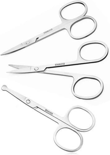 Small Scissors, 3.5in Beauty Scissors,for Personal Facial Hair Silver ...