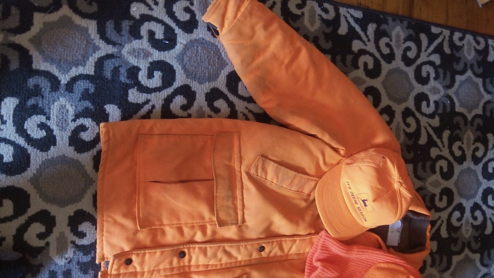 1 Lot Blaze Orange Hunting Clothing. Coat,Coveralls,Over the Clothes ...