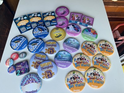 disney button lot. 30 buttons various styles. 1st visit Halloween party ...
