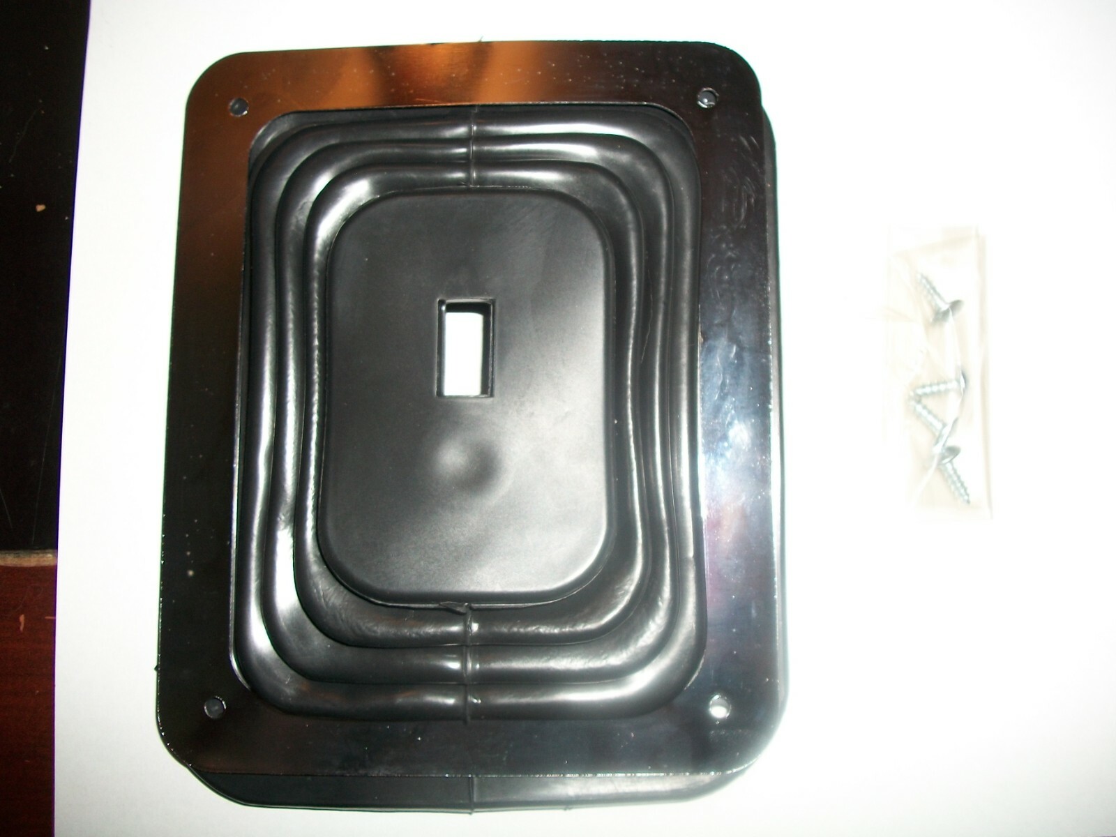 HURST STYLE UNIVERSAL LARGE RUBBER SHIFTER BOOT W/CHROME PLATE 6 1/2" X ...