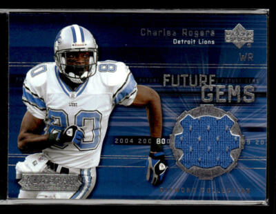 2004 Upper Deck Diamond Collection All-Star Charles Rogers jersey card ...