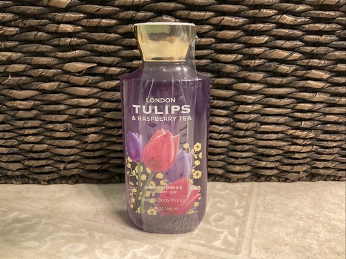 Sealed BATH & BODY WORKS London Tulips & Raspberry Tea Shower Gel 10 oz ...
