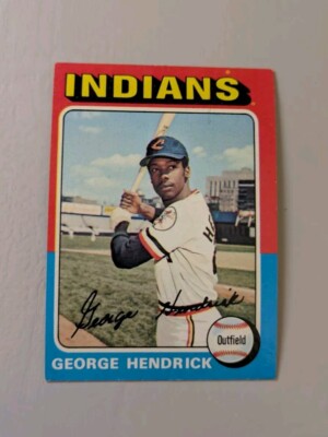 George Hendrick 1975 Topps #109 VG Cleveland Indians | eBay