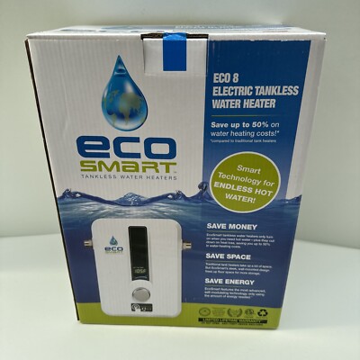 EcoSmart ECO 8 Tankless Electric Water Heater Brand New | eBay