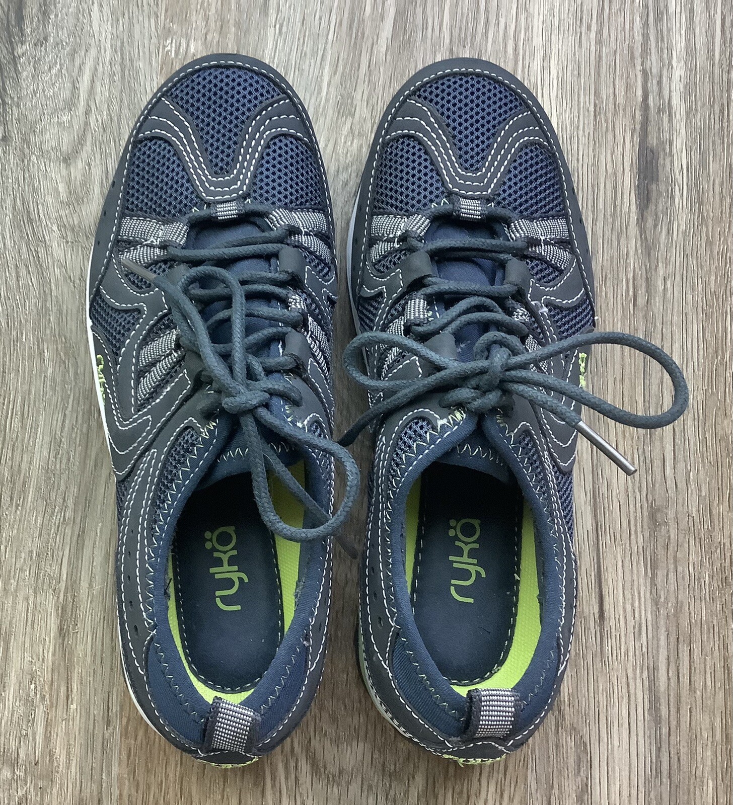 RYKA Kelly Ripa Aspire Womens Running Shoes Dark Blue Lime Green Size 6 ...