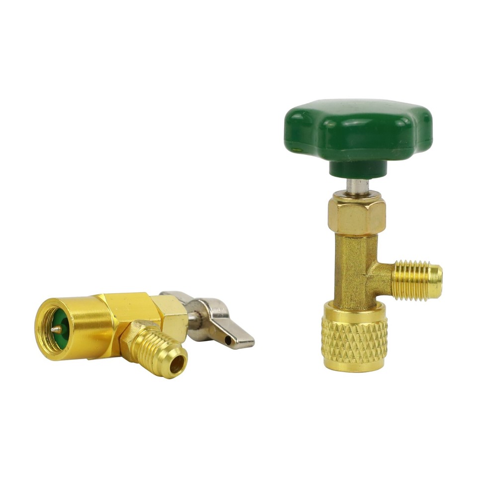R290 and R600A Charging Hose and Gauge Set with Can Tap and Shut Off ...