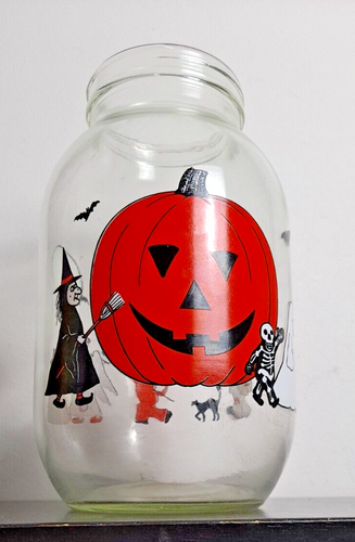 Vintage Carlton Glass Large 3L Halloween Jug, Jar Pumpkin, Ghost, Devil ...