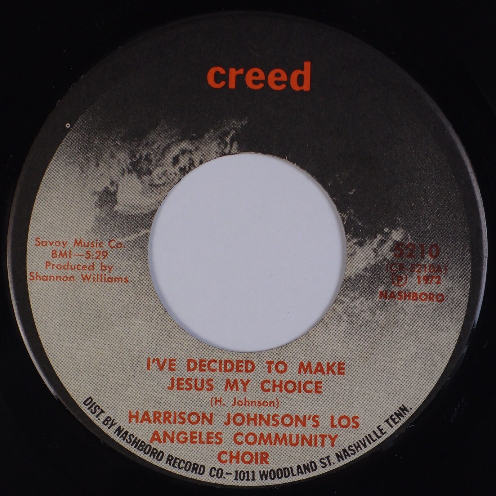 HARRISON JOHNSON: I’m So Thankful US CREED 5210 Black Gospel Funk 45 ...