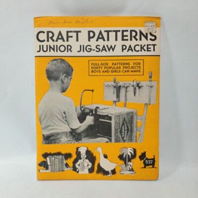 Neely Hall Craft Patterns Junior Jig-Saw Packets Set Of 12 Plans From ...