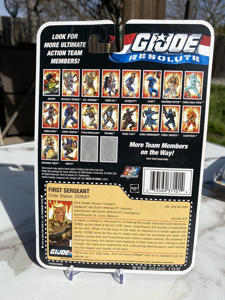 2008 Hasbro GI Joe 25th Resolute Duke First Sergeant MOC | eBay