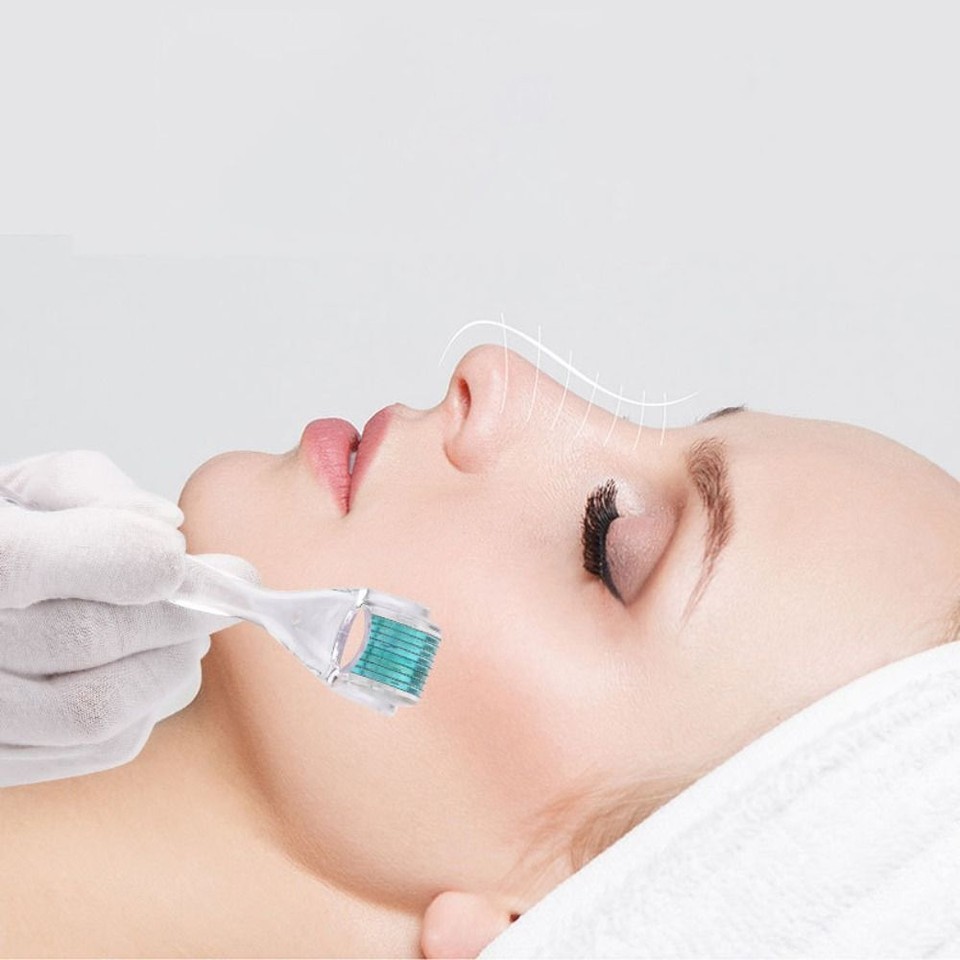 Hair Growth 540 Titanium Roller Scalp Needle Roller Face Scurf Skin | eBay