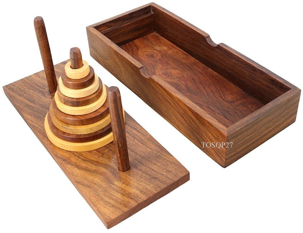 Adults Kids Puzzle Toy KOMBIUDA Intellectual Toy Hanoi Tower Puzzle ...
