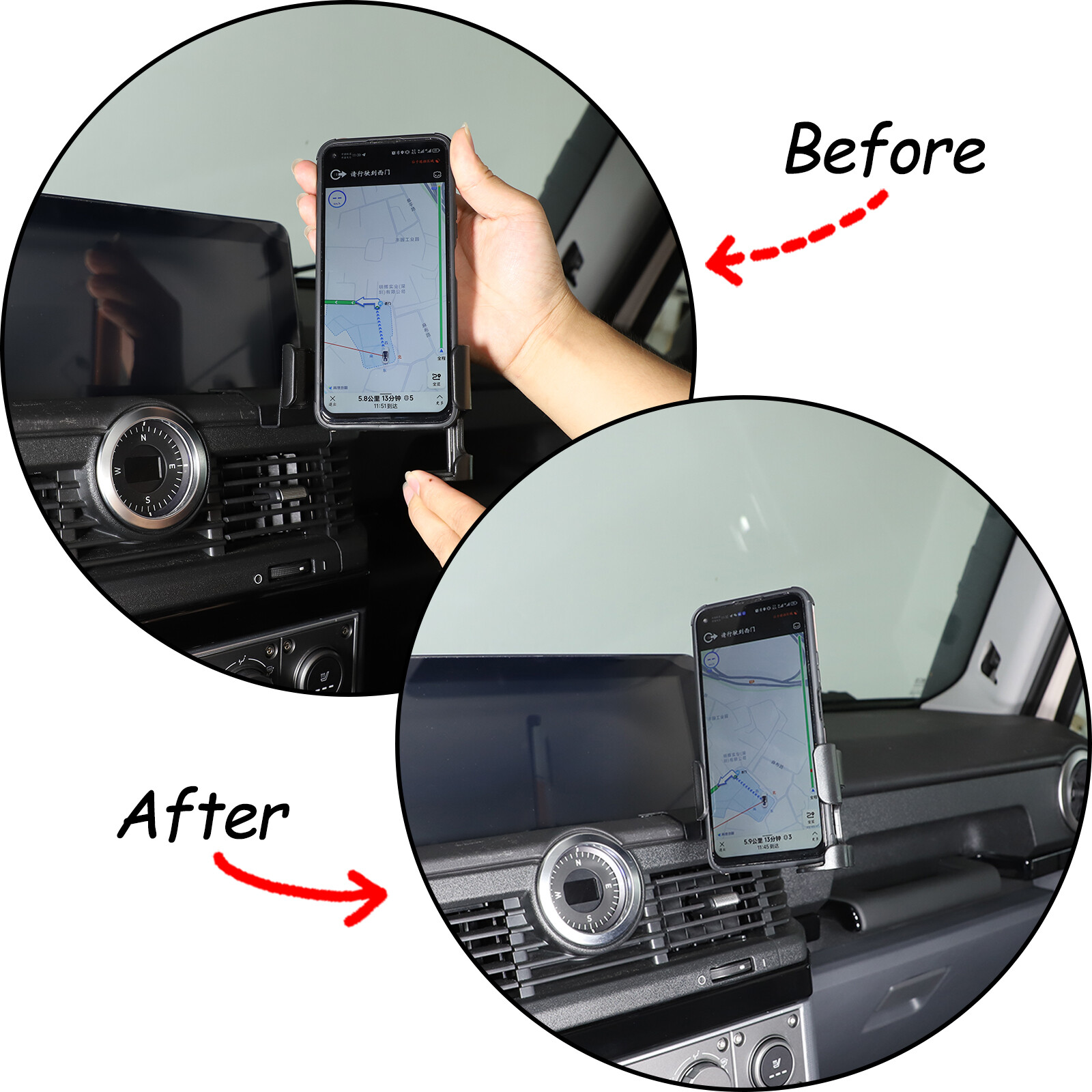 Fit For Ineos Grenadier 2020+ Navigation Screen Right Phone Holder ...