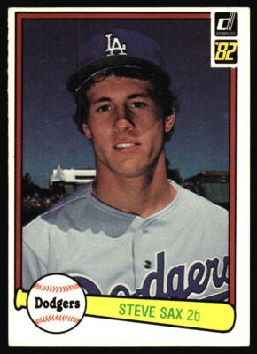 1982 Donruss Steve Sax Rookie #624 Los Angeles Dodgers | eBay