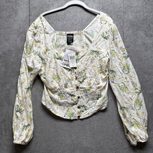 Studio Ghibli Totoro x Hot Topic Top XL Balloon Sleeve Anime Kawaii ...