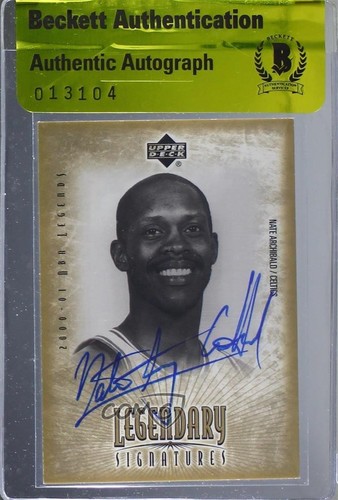 BAS 2000 NBA Legends Legendary Signatures Nate Tiny Archibald Authentic ...