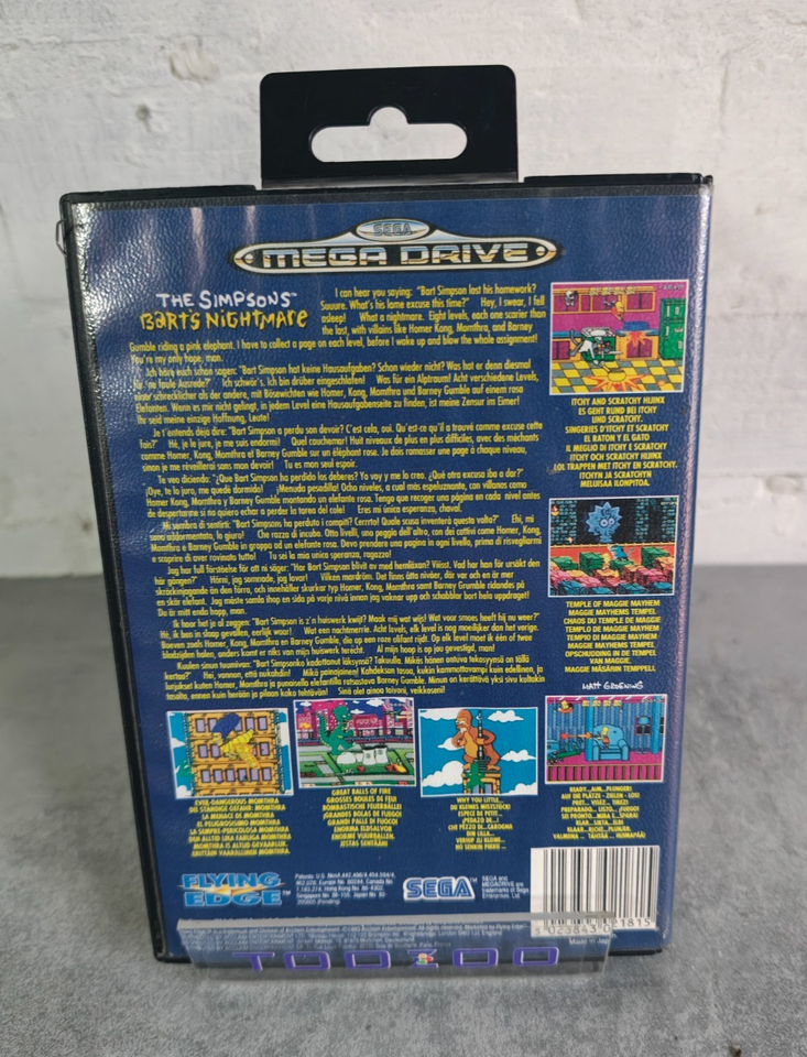 The Simpsons Bart's Nightmare Sega Mega Drive Game | eBay UK