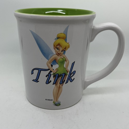 Disney Store Tinkerbell Tink Coffee Mug Ceramic Tea Cup 16 oz Green ...