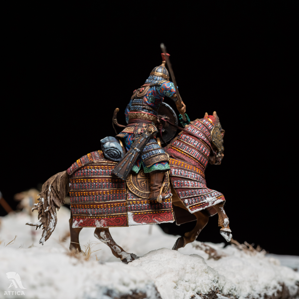 Heavy Mongol mounted warrior 54mm Painted Toy Soldier Pre-Sale | Art ...