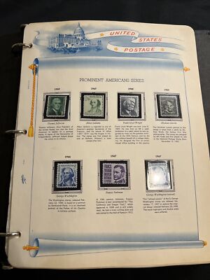 Unused High value Many mint old US stamp collection in album Must See ...