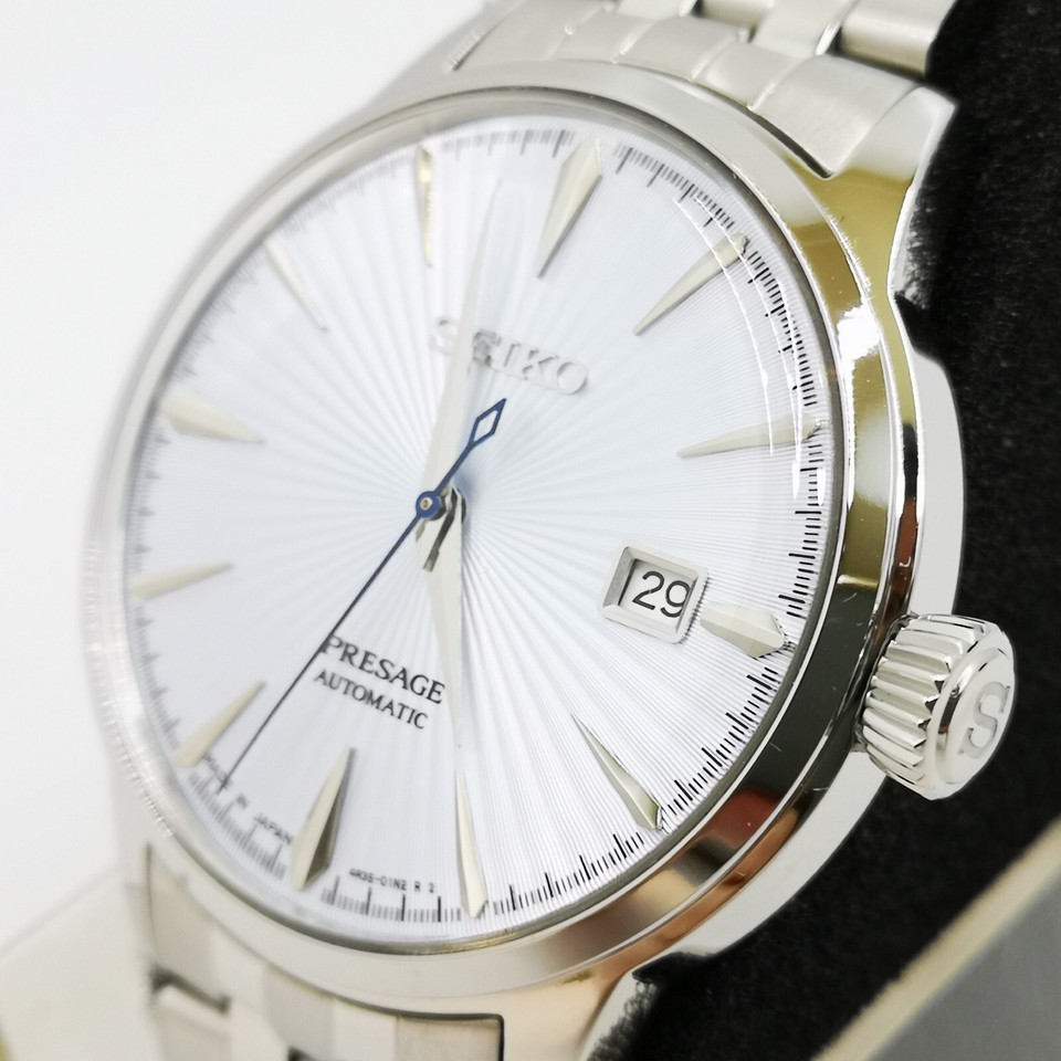 SEIKO PRESAGE BASIC SARY161 Ice Blue Skydiving Automatic Men's Watch ...