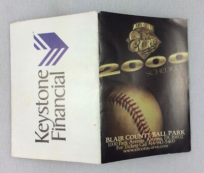 2000 Altoona Curve Baseball Pocket Schedule-Keystone Financial | eBay