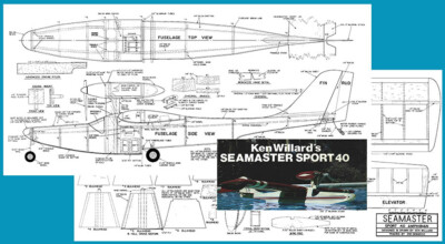 Model Airplane Plans (RC): SEAMASTER 40 59" Amphibian .40-.46 by Ken ...